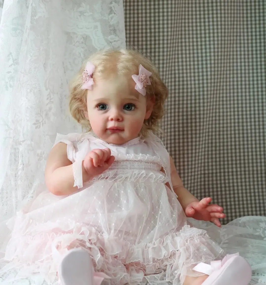 12" Cute Lifelike Handmade Soft Weighted Body Silicone Reborn Girl Doll ...
