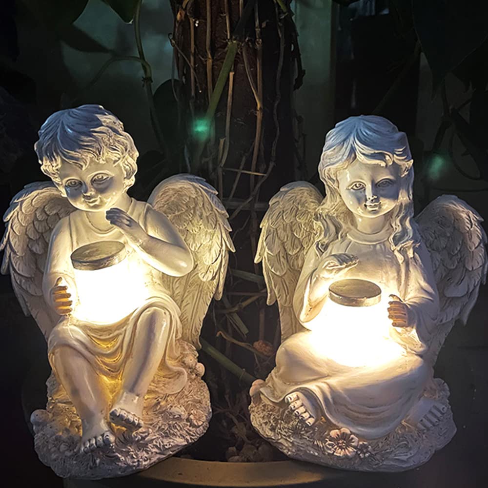 Solar Light Angel Garden Statues Decor