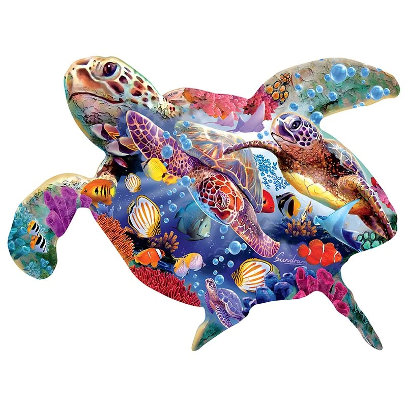 Ancient Sea Turtle Wooden Jigsaw Puzzles