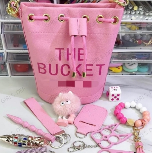 (NEW) BUCKET Bag and EVERYTHING MJ Fashion Bags self defense keychain ...