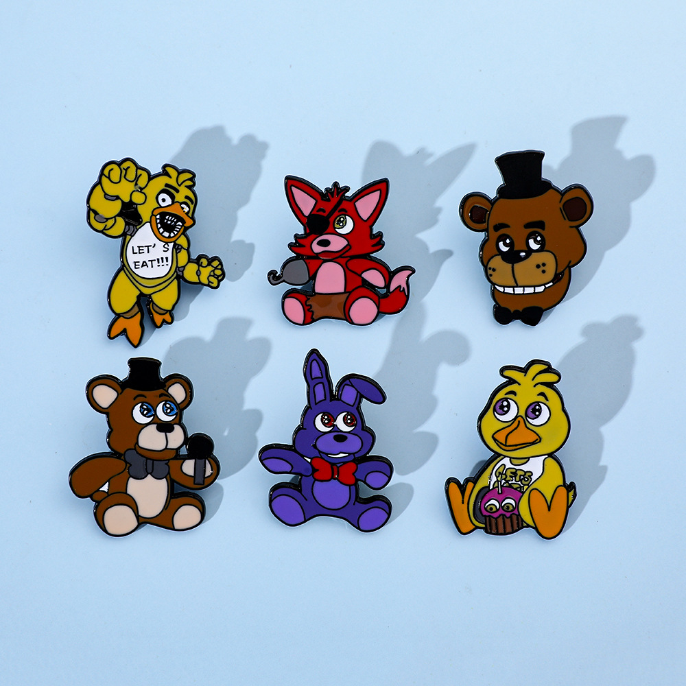 Enamel pins horror game peripheral characters metal badges teddy bear ...