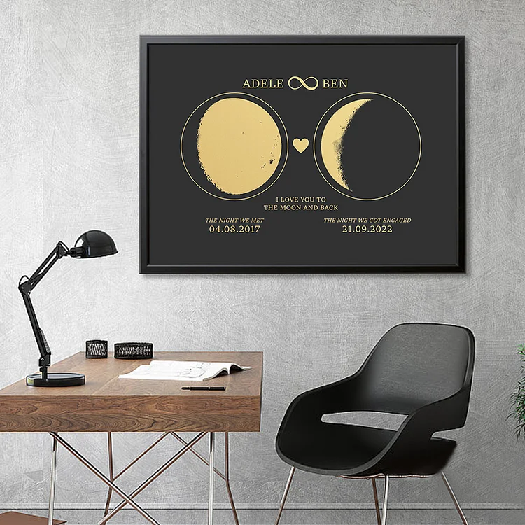 CUSTOM ART / 2 MOON PHASES DESIGN