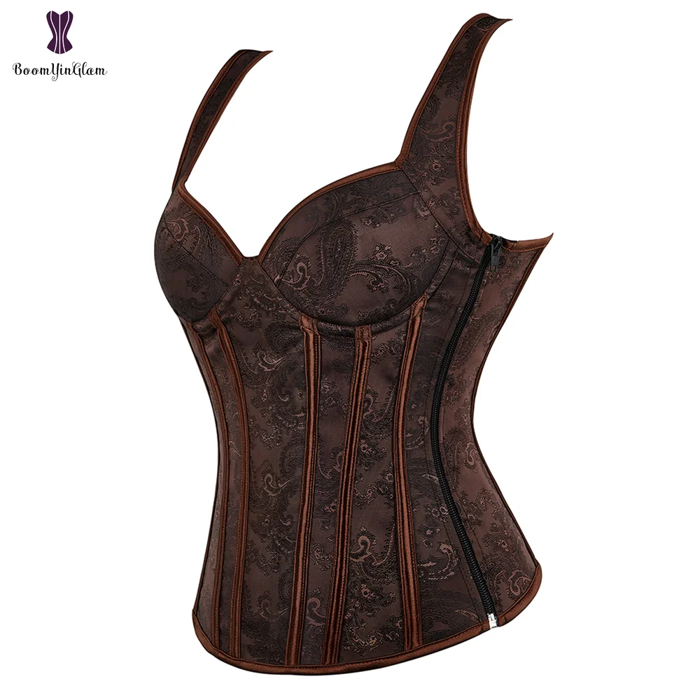 Uaang Women's Retro Steampunk Corset Vest Sexy Gothic Overbust Corset ...