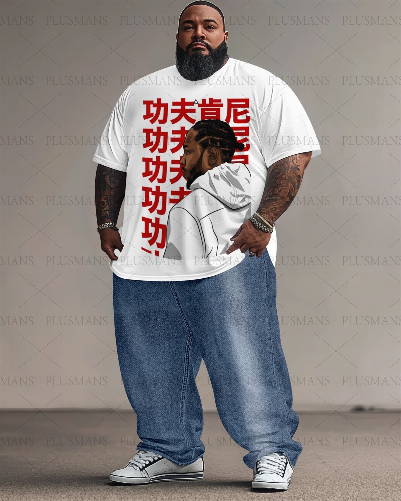 Plus Size （L-10XL）Men's High Top Street T-Shirt Retro Hip Hop Long ...