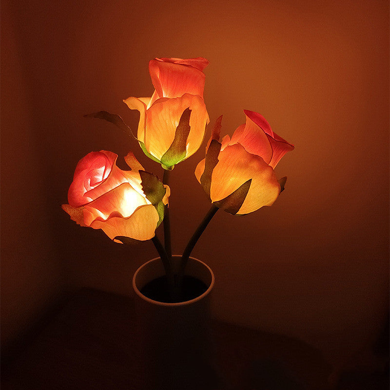 Pink Rose Flower Lamp