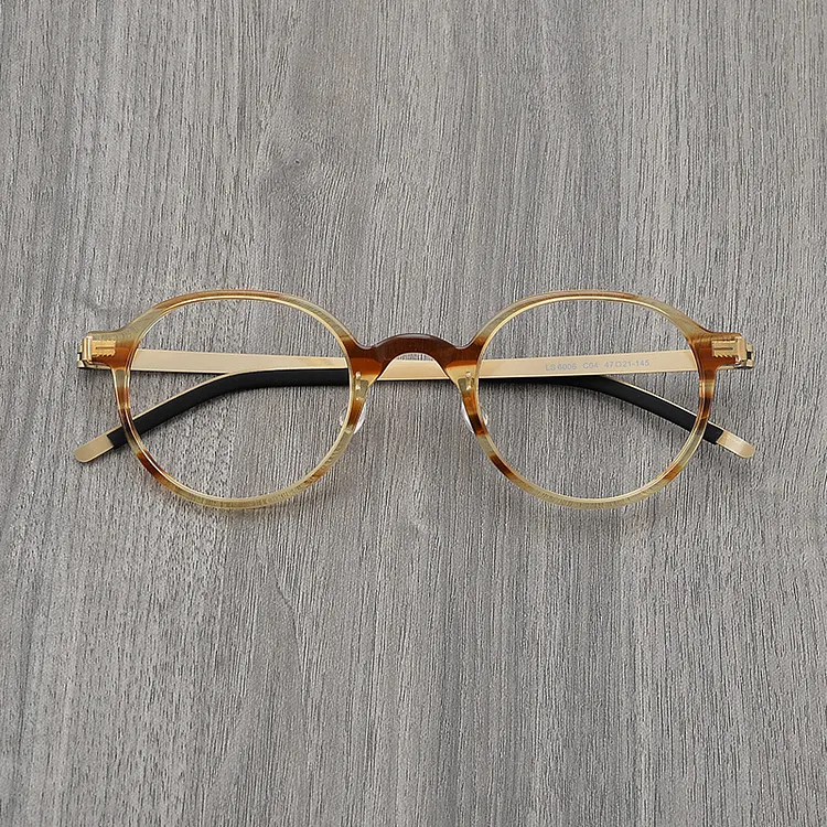 Korea Round Screwless Glasses Frame Men Women Ultralight Titanium ...