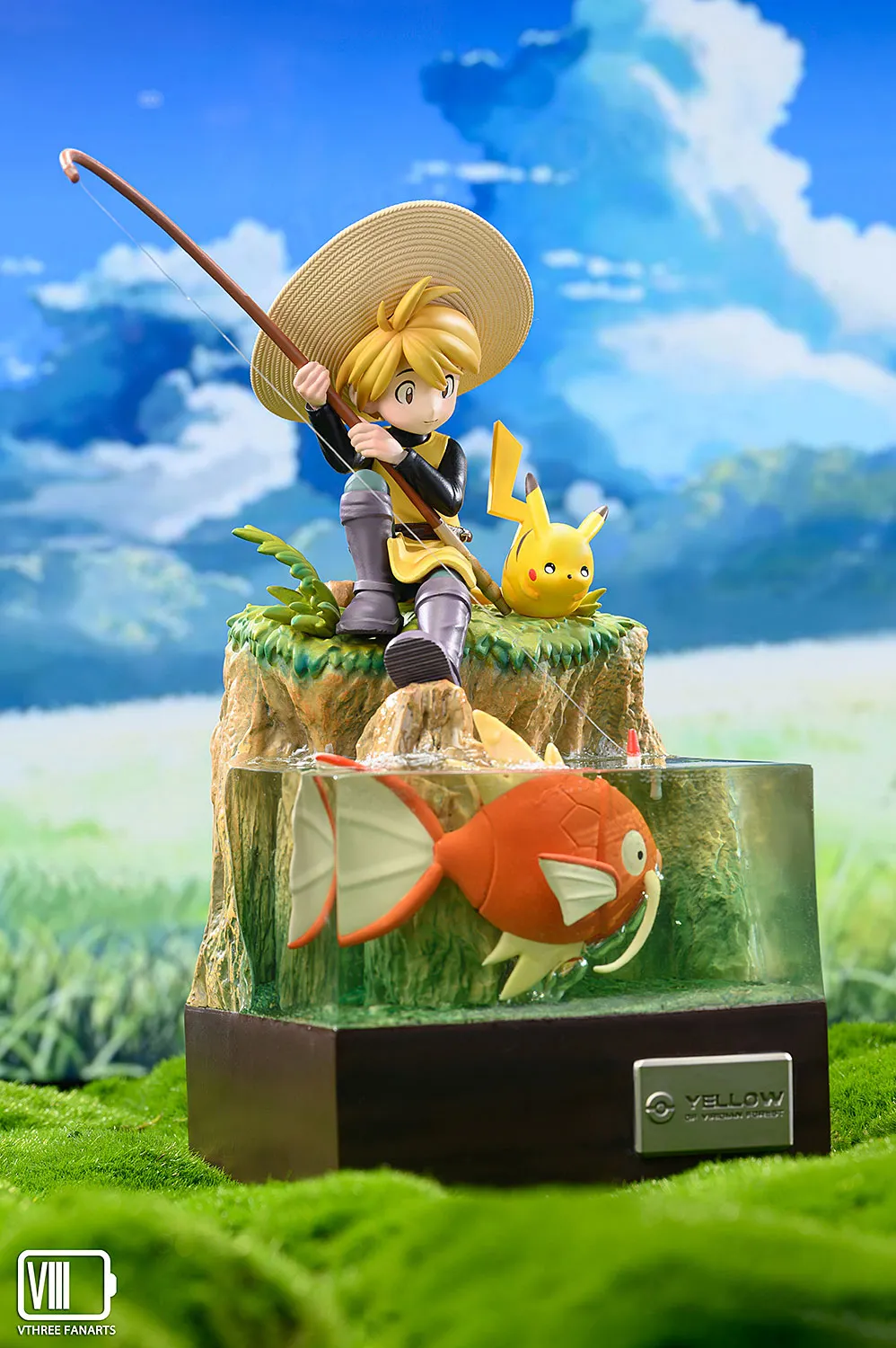 Yellow, Pikachu & Magikarp - Pokemon Resin Statue - V3 FANARTS Studios