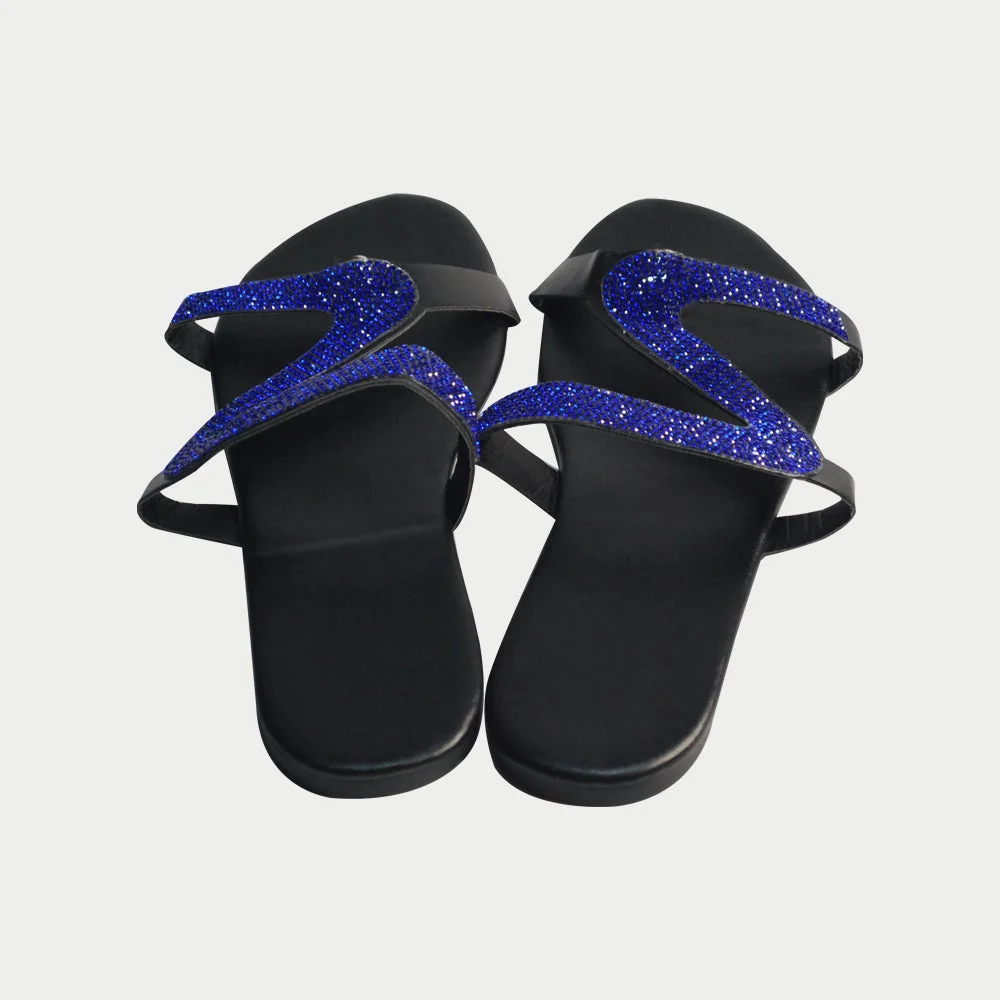 S-shaped Bright Diamond Non-slip Flip Flops
