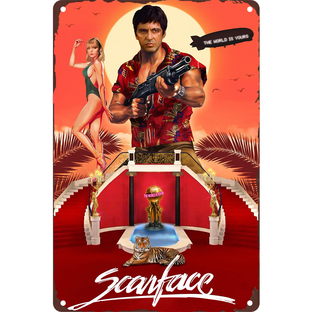 Scarface - Panneaux en étain métallique(20*30cm/30*40cm)