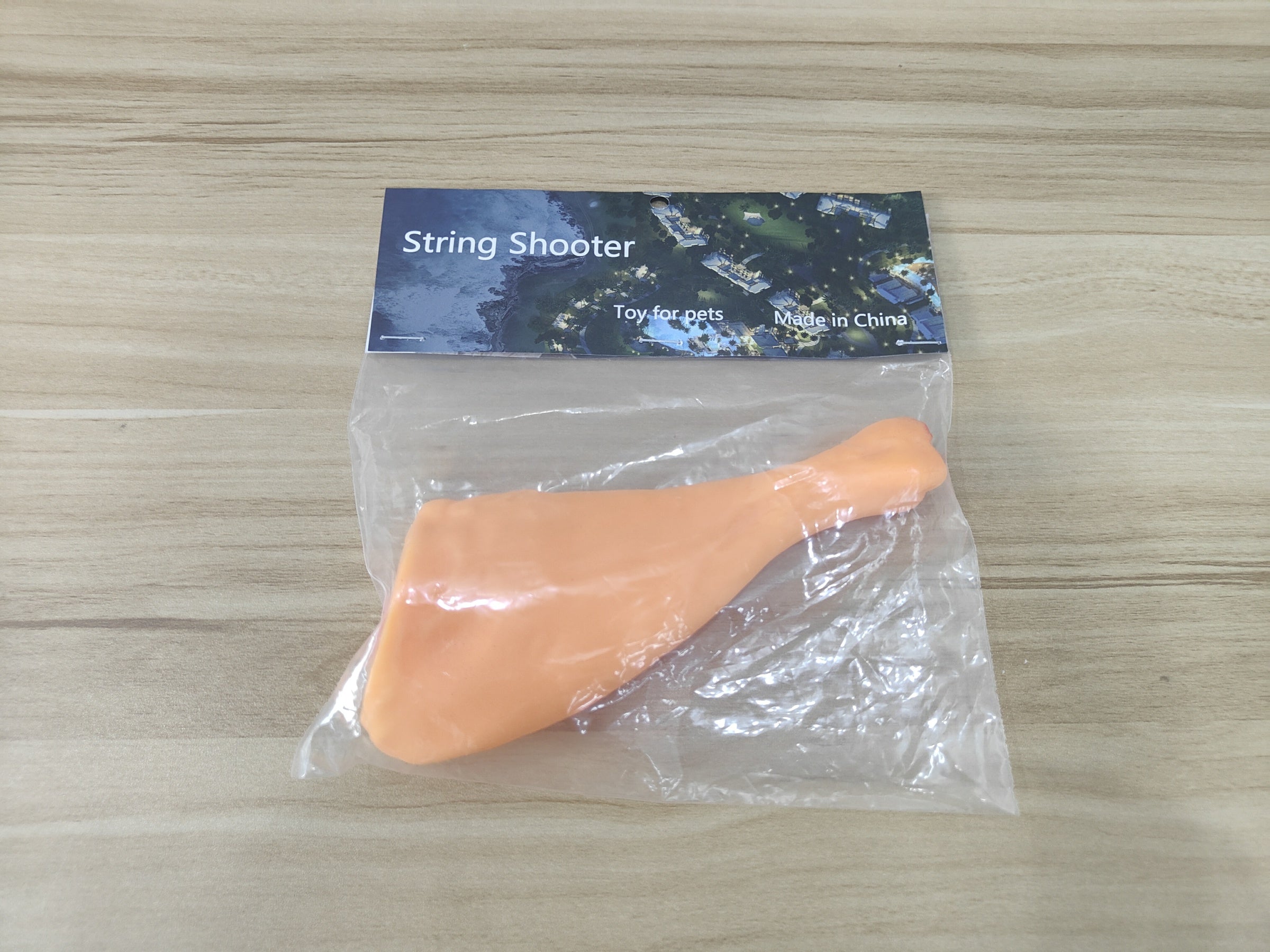 String Shooter Toy for Pets - Rubber Chicken Leg Pet Dog Toy for Puppy ...