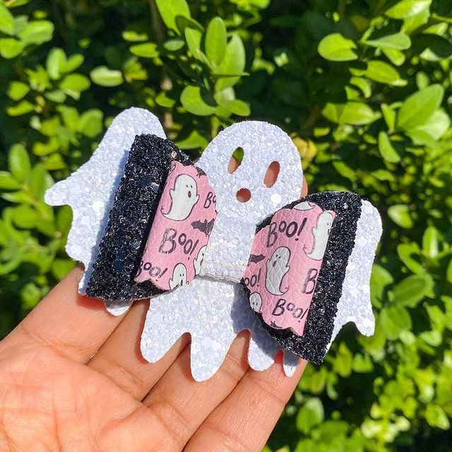 Halloween Ghost Bow Template Set-With Instructions