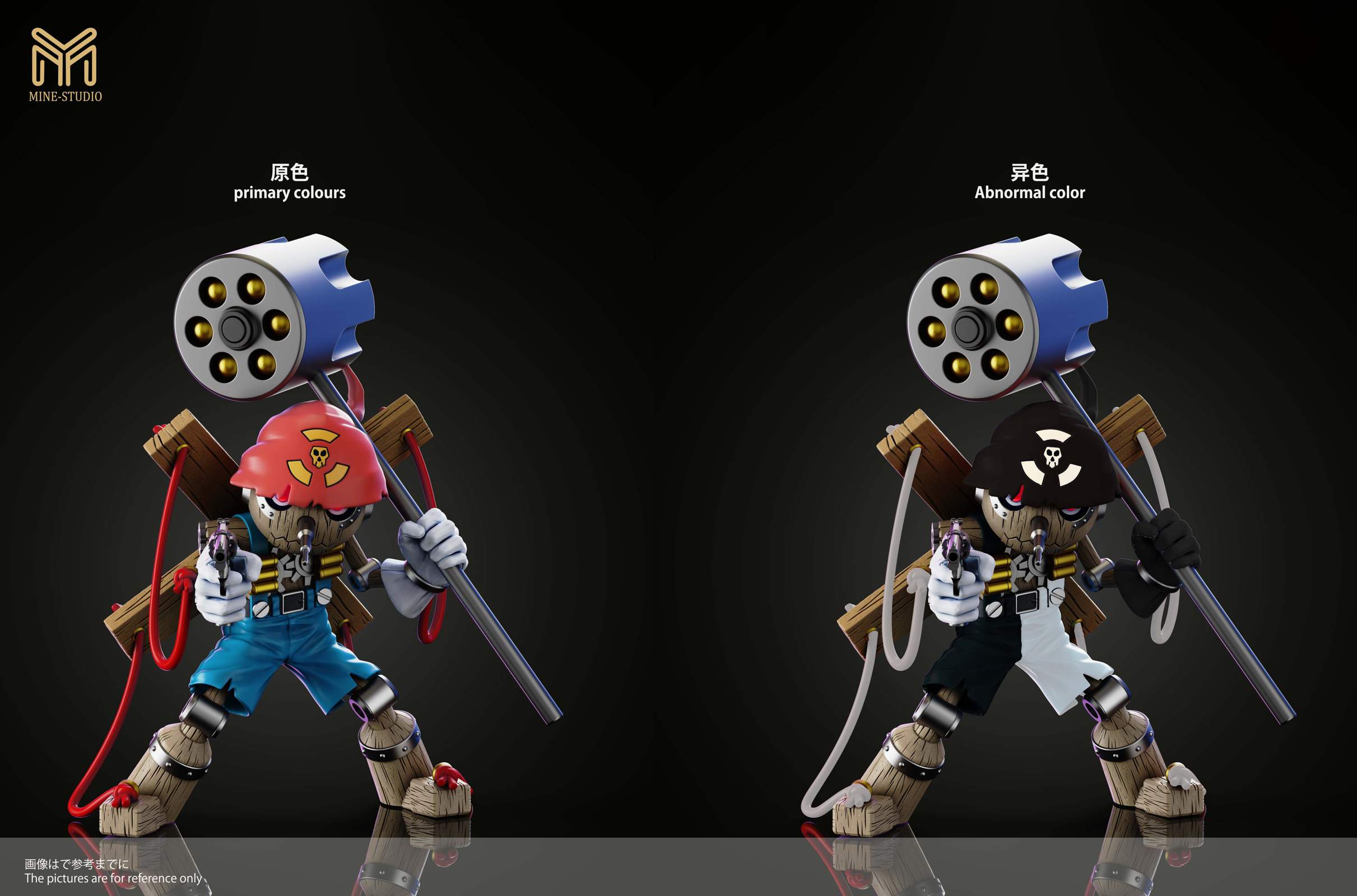 Small & Plus Scale Pinochimon & Chaos Pinochimon - Digimon Resin Statue ...