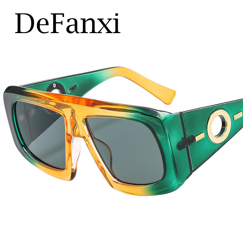 Luxury Oversized Gradient Sunglasses Women Men Brand Designer Flat Top ...