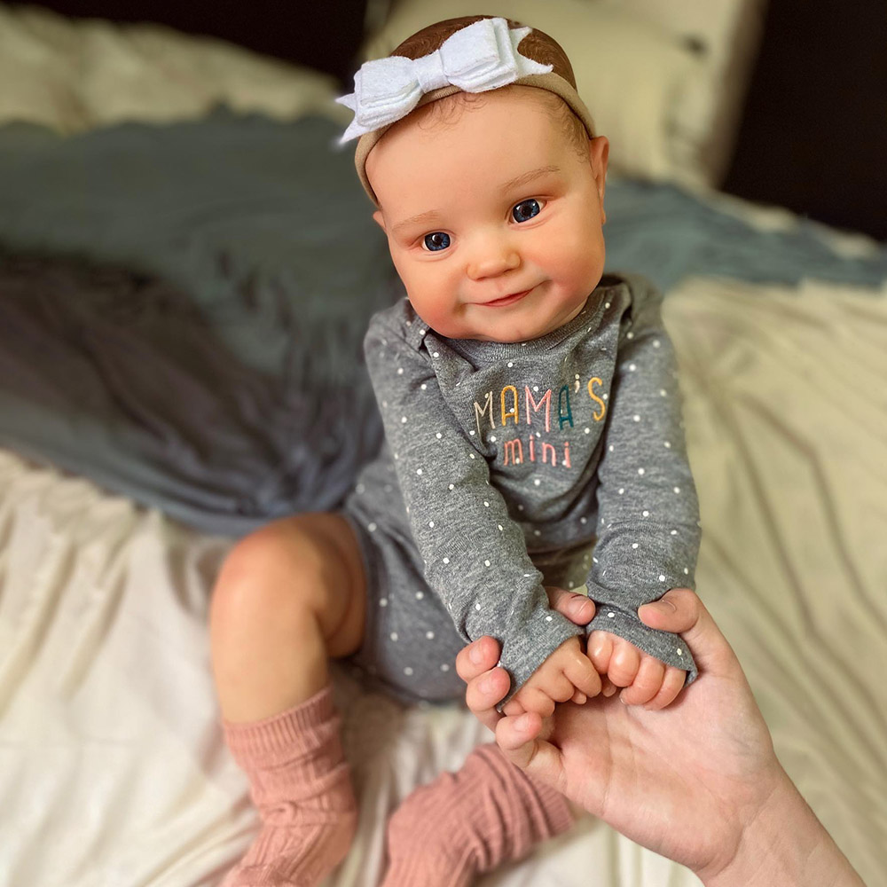 20" Hand-painted Hair Reborn Girl Toddler Dolls Samma,Can Pose Any Pose