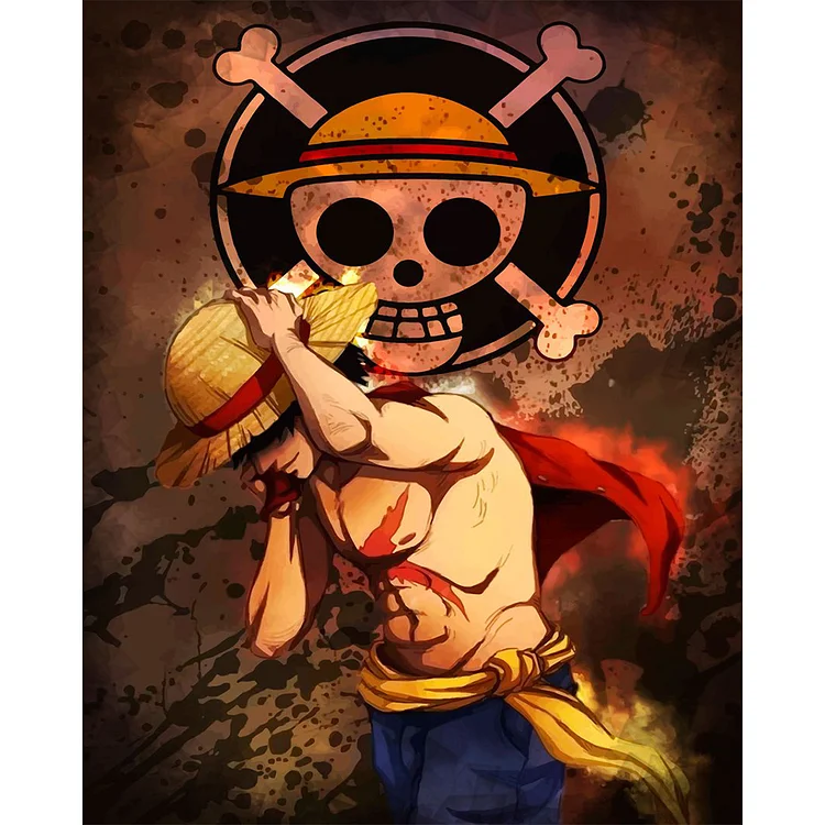 One Piece Luffy (canvas) full round or square drill diamond painting