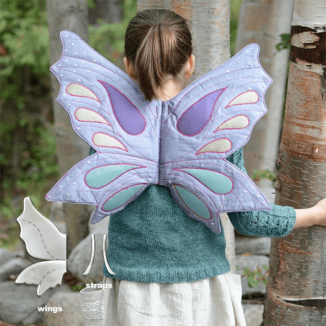 WOODLAND SPRITE WINGS Sewing Template Set (Template + Straps) - With ...