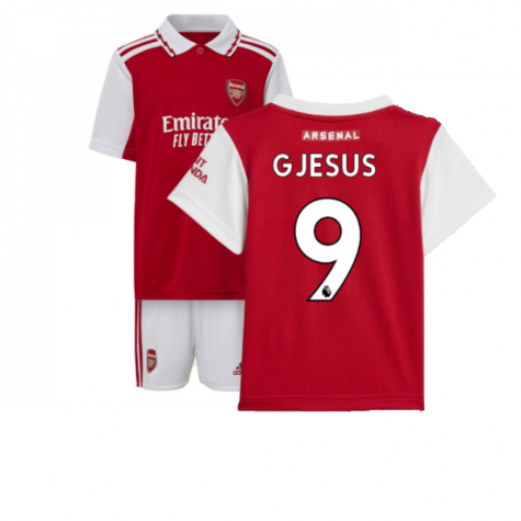 Arsenal Gabriel Jesus 9 Home Shirt Kids & Junior Mini Kit 2022-2023