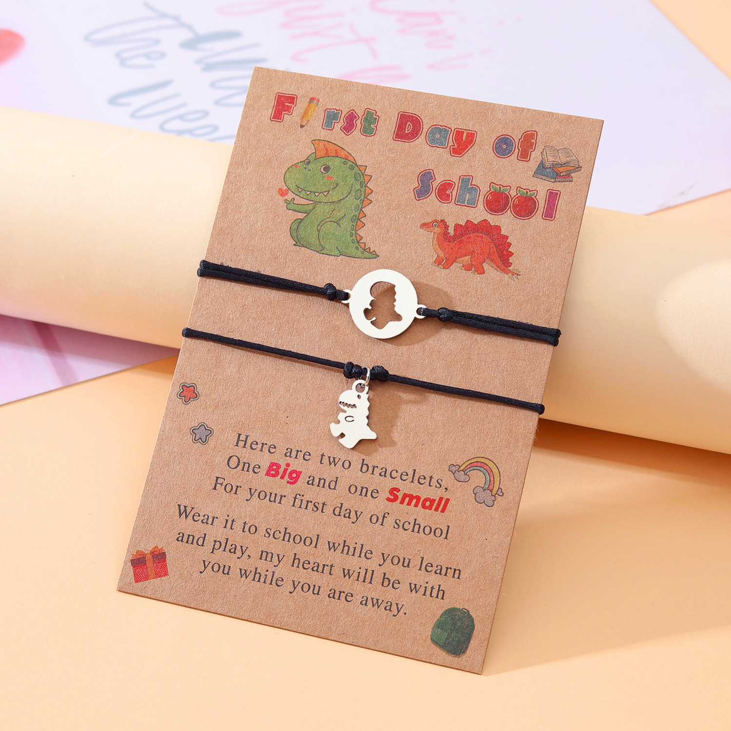 Dinosaur Bracelet-First Day of School Dinosaur Bracelet Set, Adjustable ...