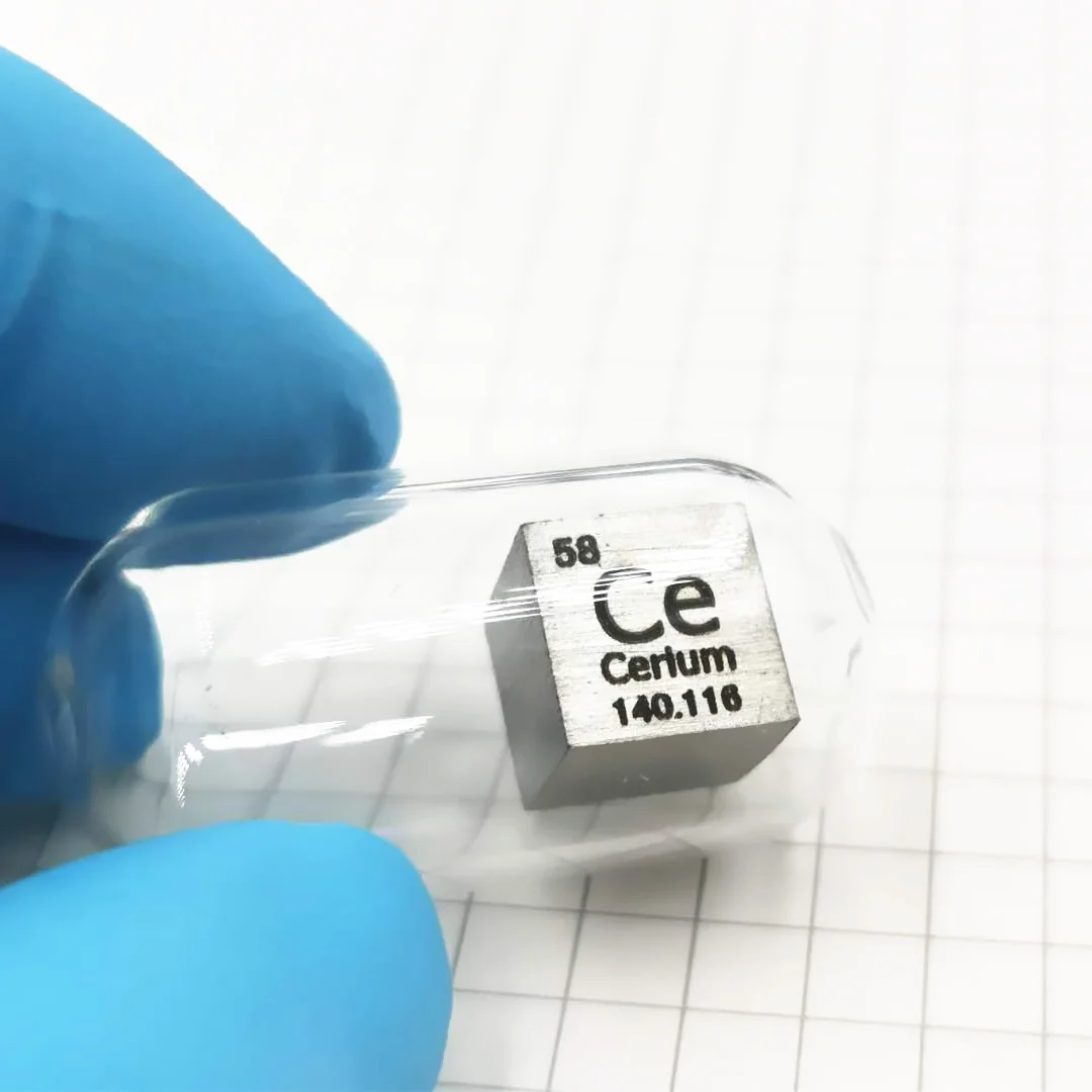 10mm Cerium Metal Cube in Sealed Vial Ce 99.9% Density Cubes for ...