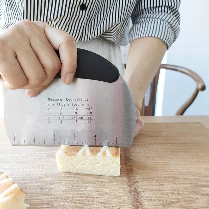 Stainless Steel Bench Scraper Multi-Purpose Dough Pastry Cutting Tool