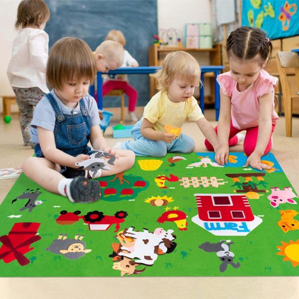 Magic Felt Learning Diy Board Early Education Wall Stickers Hanging ...