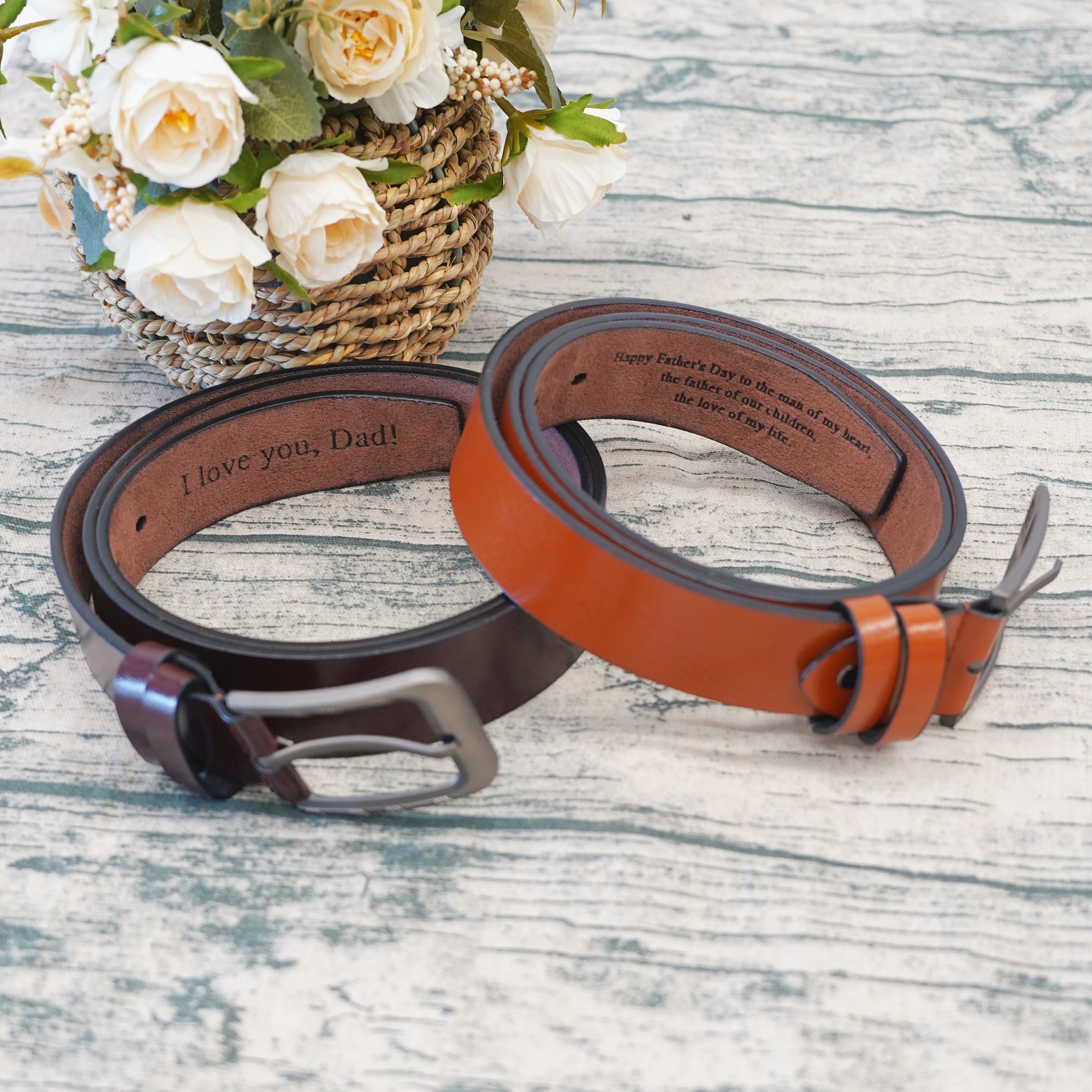 Loveyoufancy Personalized Belt For Dad-Father's Day Gift