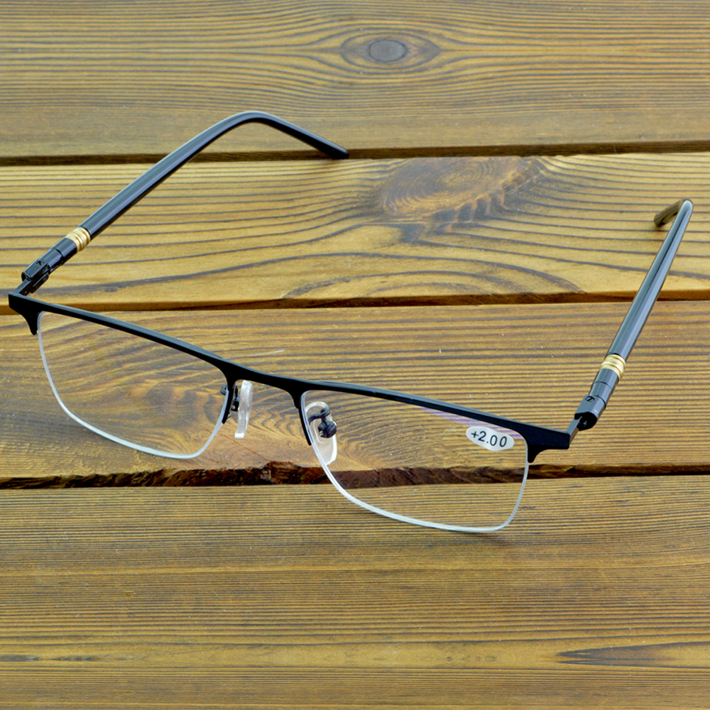 Telescopic Temples Rectangle Half-rim Progressive Multifocal Reading ...