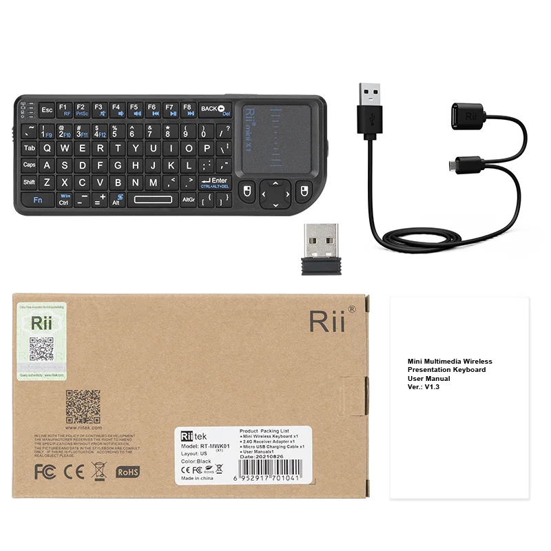 Rii K01X1 Mini Wireless Keyboard