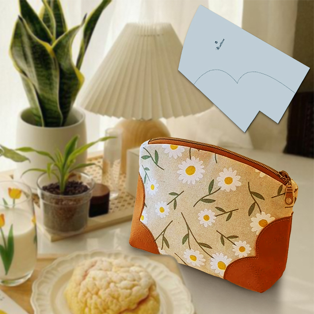 DIY Beautiful And Simple Cosmetic Bag Template - With Instructions