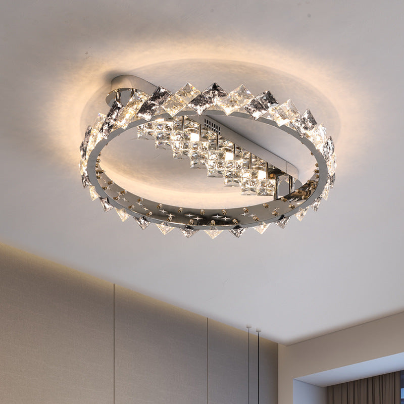 Master Bedroom Crystal Ceiling Lamp Luxury Led Atmosphere Romantic Warm ...