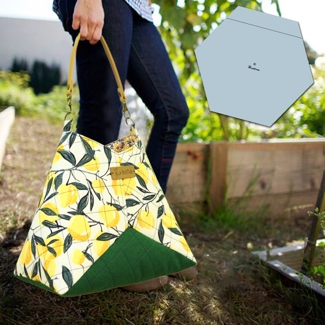 Bucket Tote Bag Sewing Template & Instructions