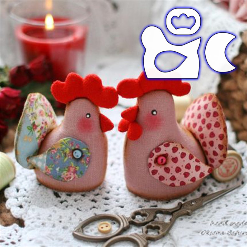 Chicken Pattern Sewing Templates Set