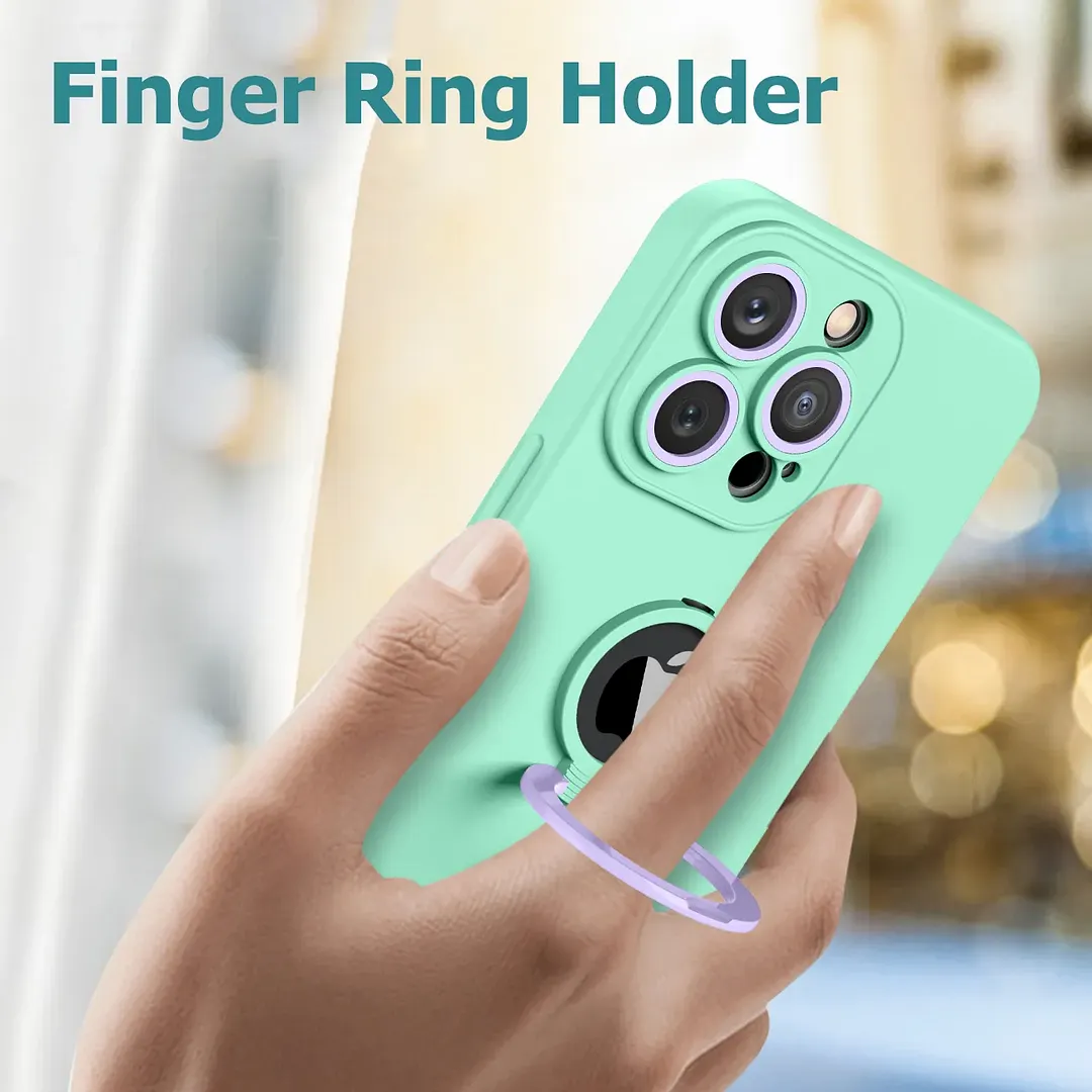 Silicone Contrast Ring Holder Phone Case