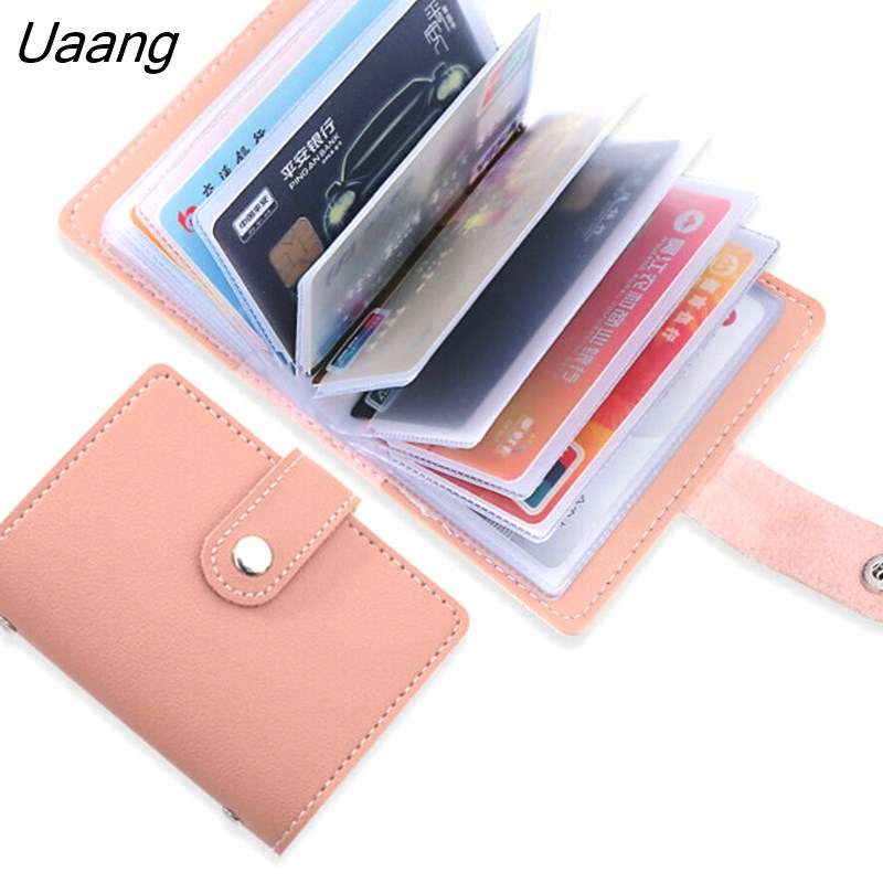 Uaang Women's 26 Cards Slim PU Leather ID Credit Card function 26 card ...