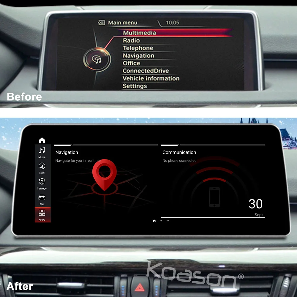 Koason Android Screen Upgrade Apple CarPlay Android Auto GPS Navigation ...