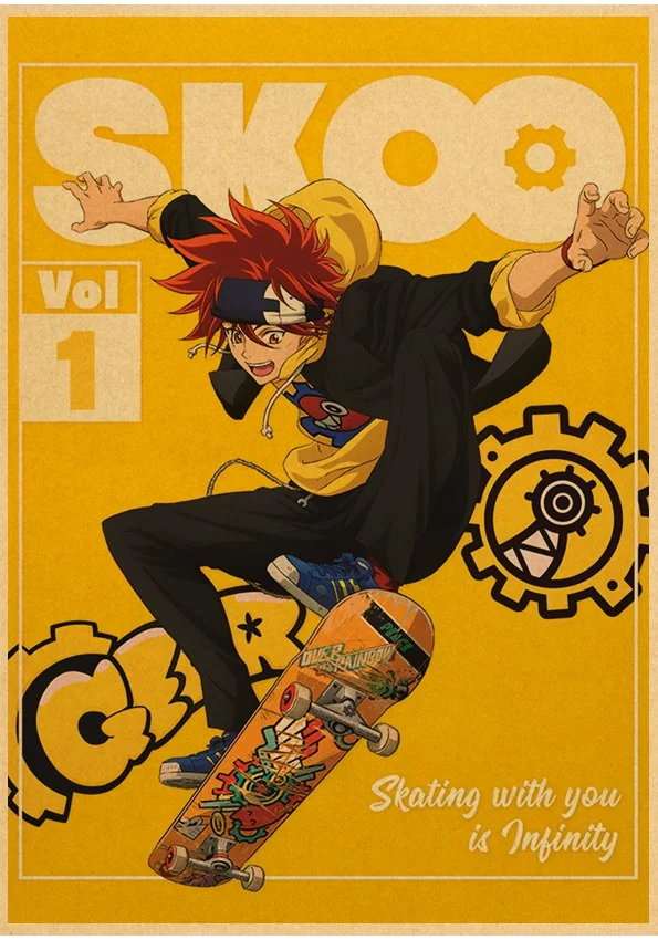 Athvotar Japanese Anime Sk8 The Infinity Poster Vintage Cartoon Skate ...