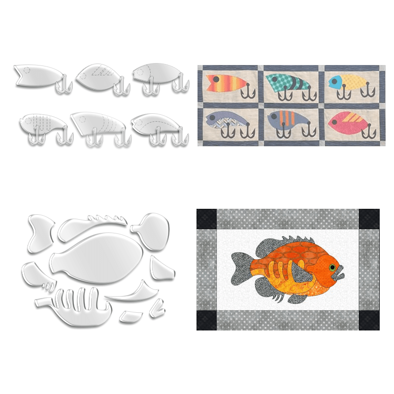 Fish Template Ruler Set-With PDF and Instructions