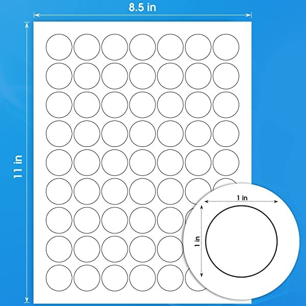 MaxGear 2 Round Sticker Labels Template 22807 For Inkjet Or Laser 