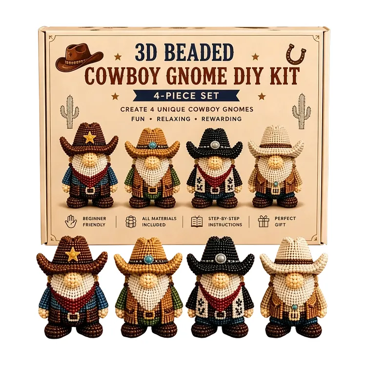 Ranch Gnome DIY Kit Creative Beaded Embroidery Kit for Beginners Gift