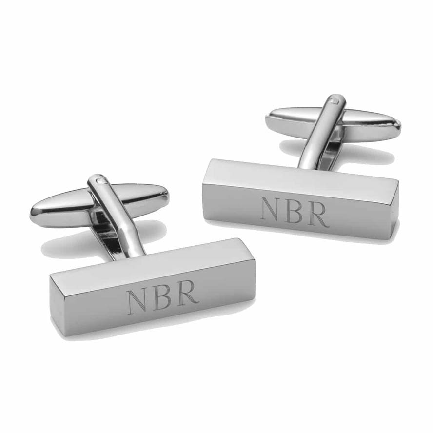 Personalised Initial Bar Cufflinks
