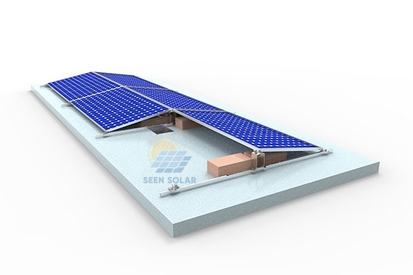 Solar-Easy-to-Install Ballast Mounting System for Flat Roof Solar Panels