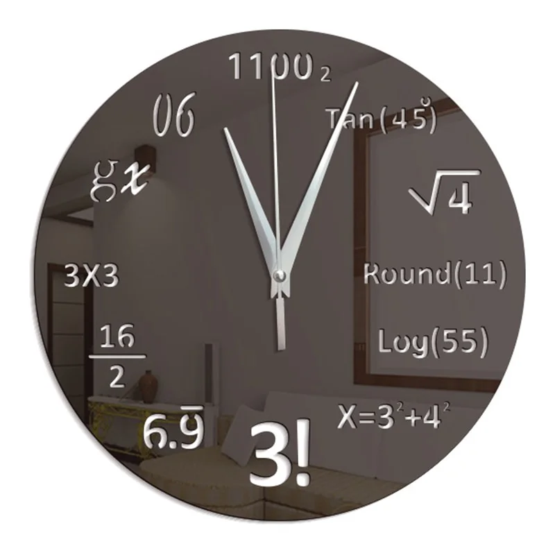 Nigikala Creative Wall Clock Mathematics Blackboard Pop Quiz Clock ...