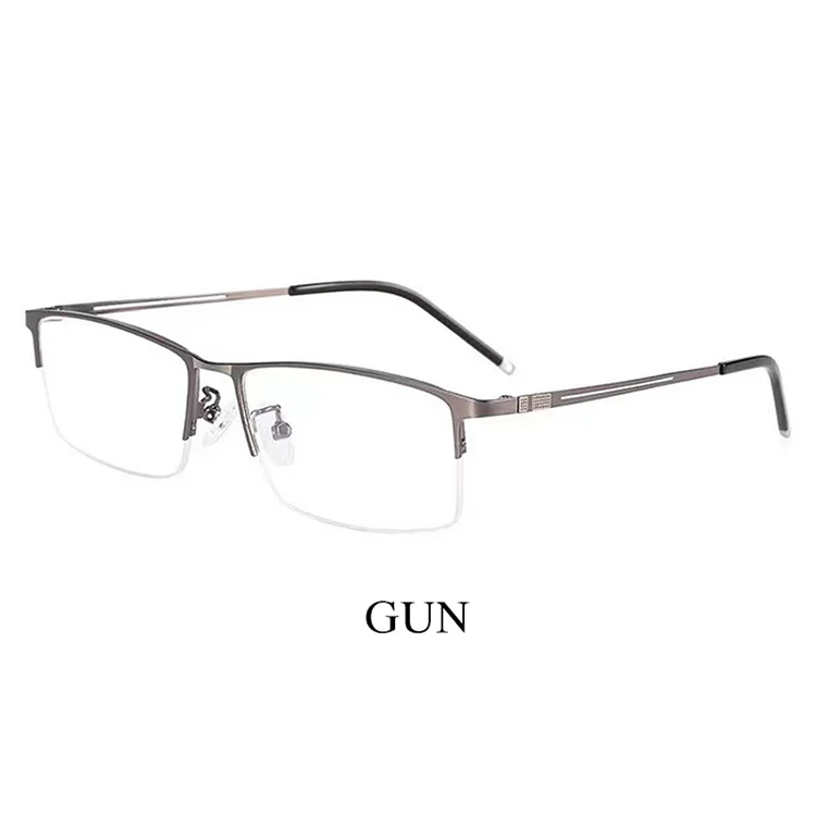 Ultra-Light Half Rim Spectacles Metal Frame Eye Glasses Men Style ...