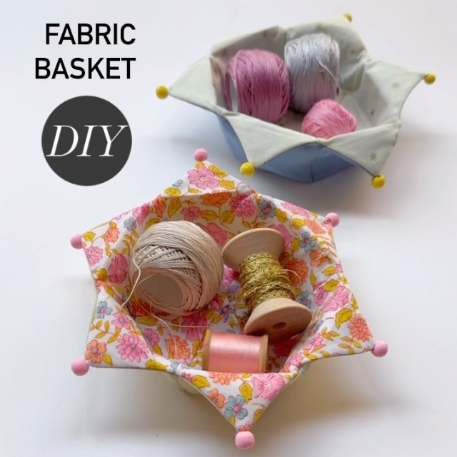 DIY Fabric Basket Sewing Template - With Instructions