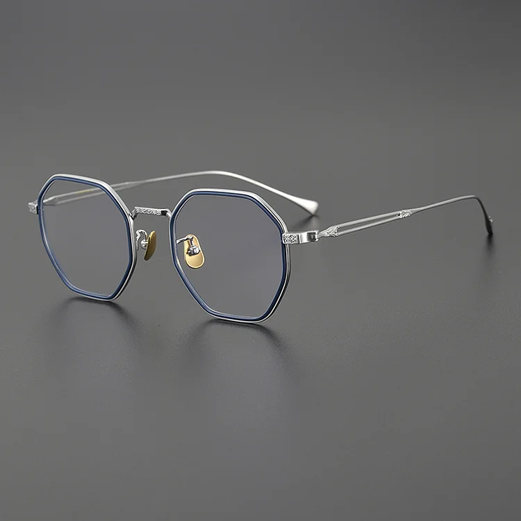 Handmade Pure Titanium Glasses Frame Men Women Optical Prescription ...