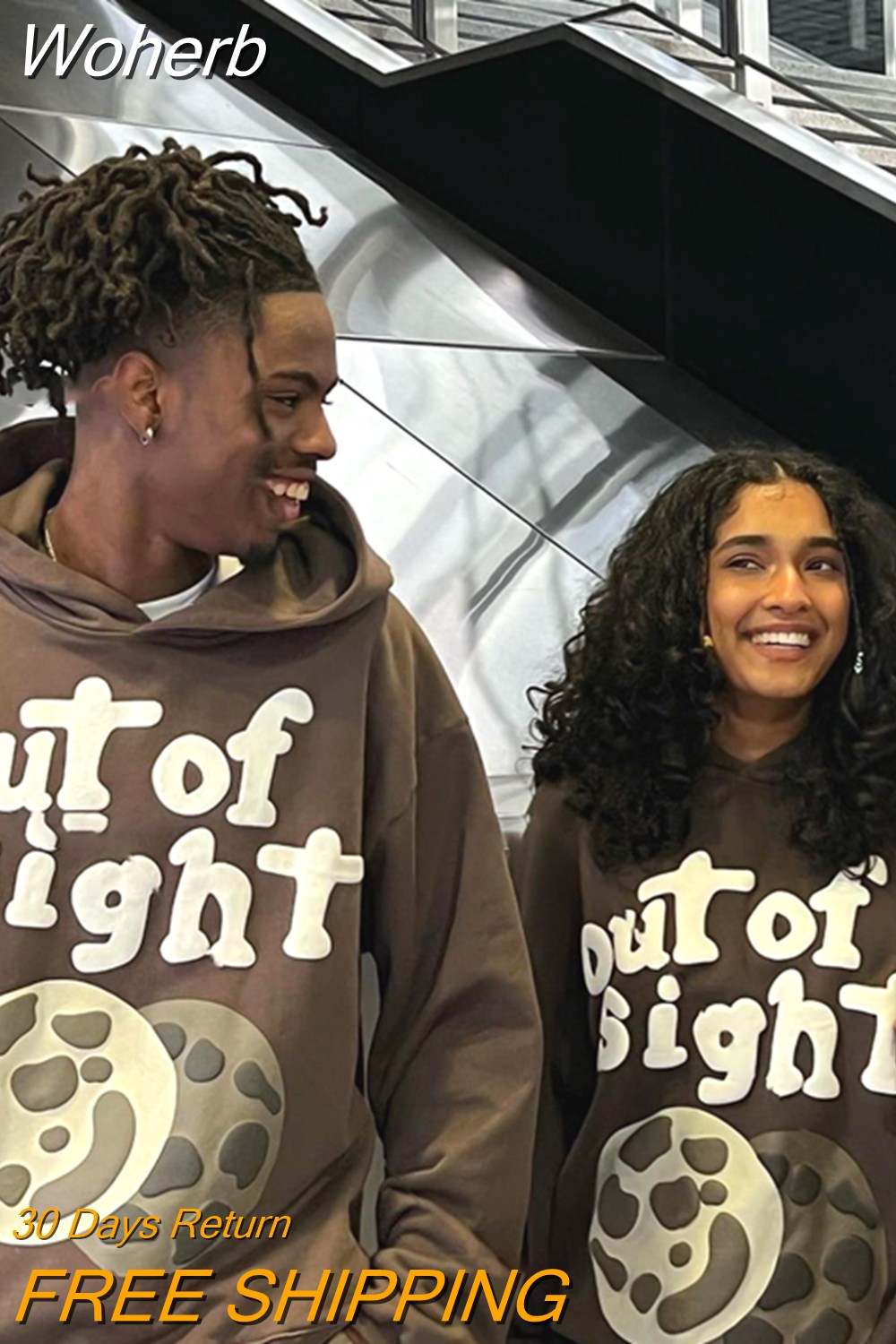 Woherb Foaming 3D Print Sweatshirt Men Retro High Street Oversized ...