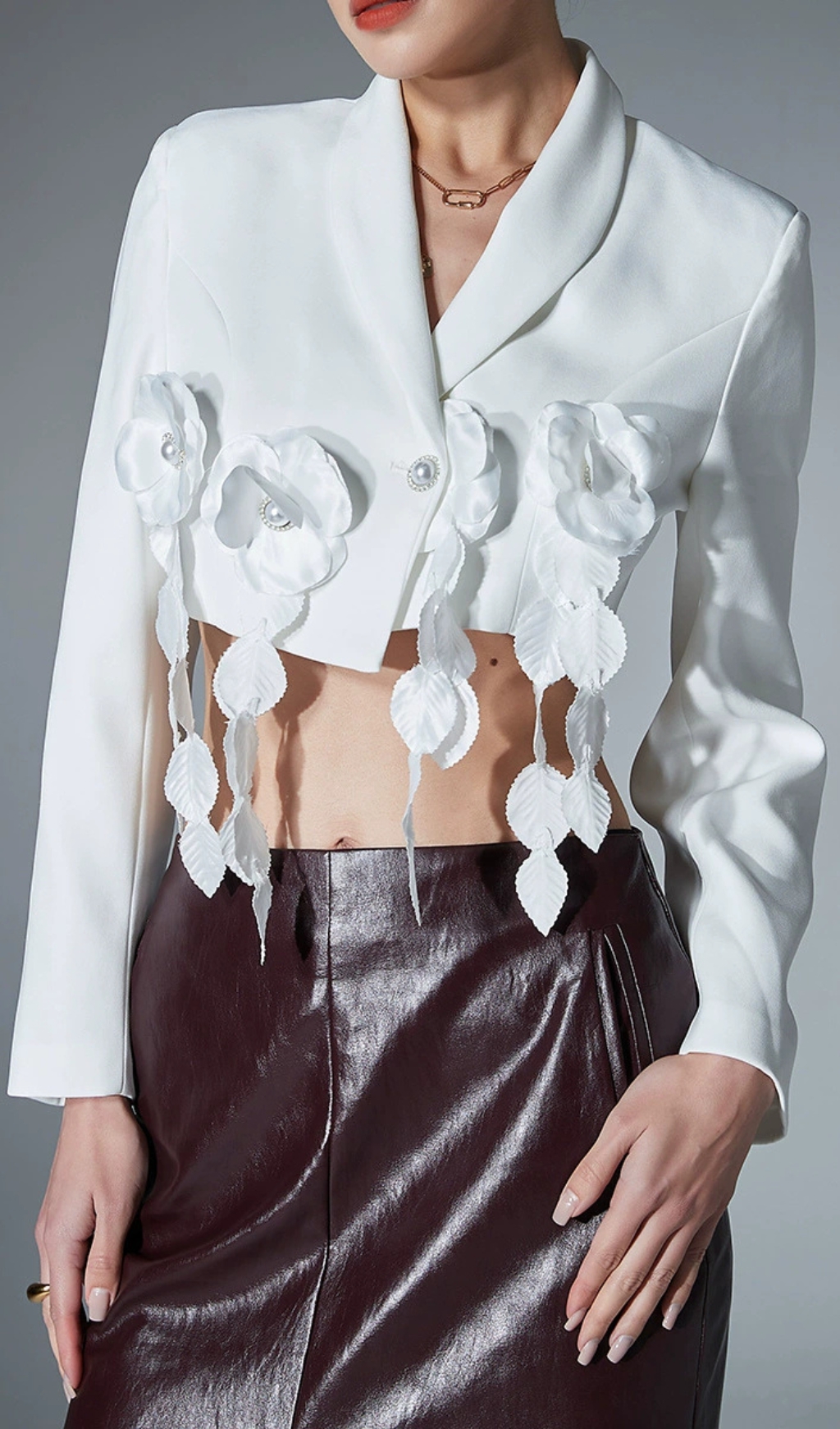 Flowering Girl Women Evert White Flower Blazer