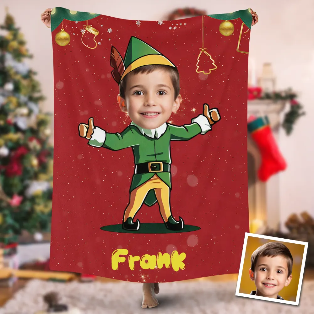 Custom Blankets Personalized Christmas Elf Blankets