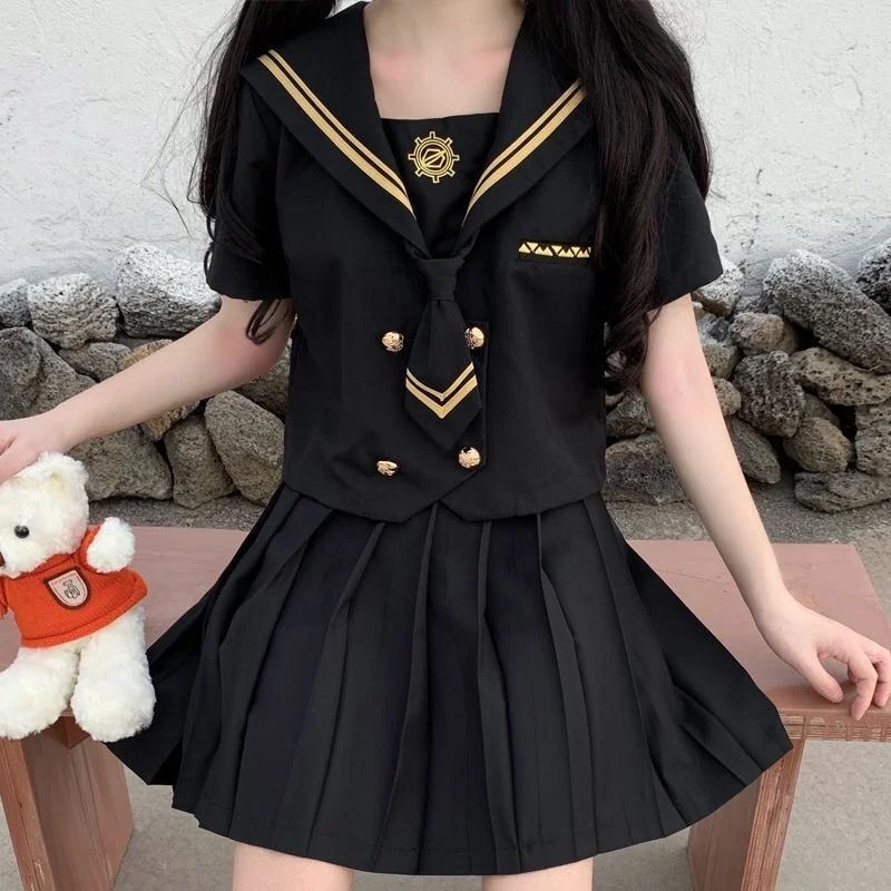 Churchf Piece Set Women JK Lolita Skirt And Shirts Mini Plaid Skirts Sets Clothes Womem Summer ...