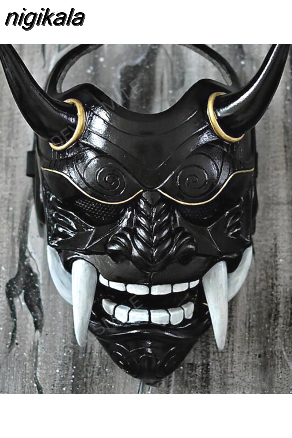 nigikala Masquerade Red Prajna Mask Cospiay Noh Japanese Latex Full ...